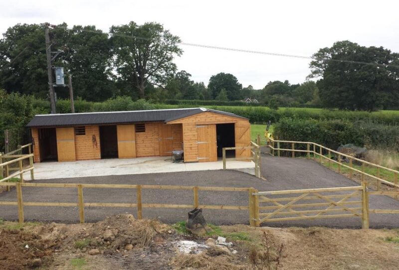 Stables & Concrete Base Construction | Mark Scott Arenas